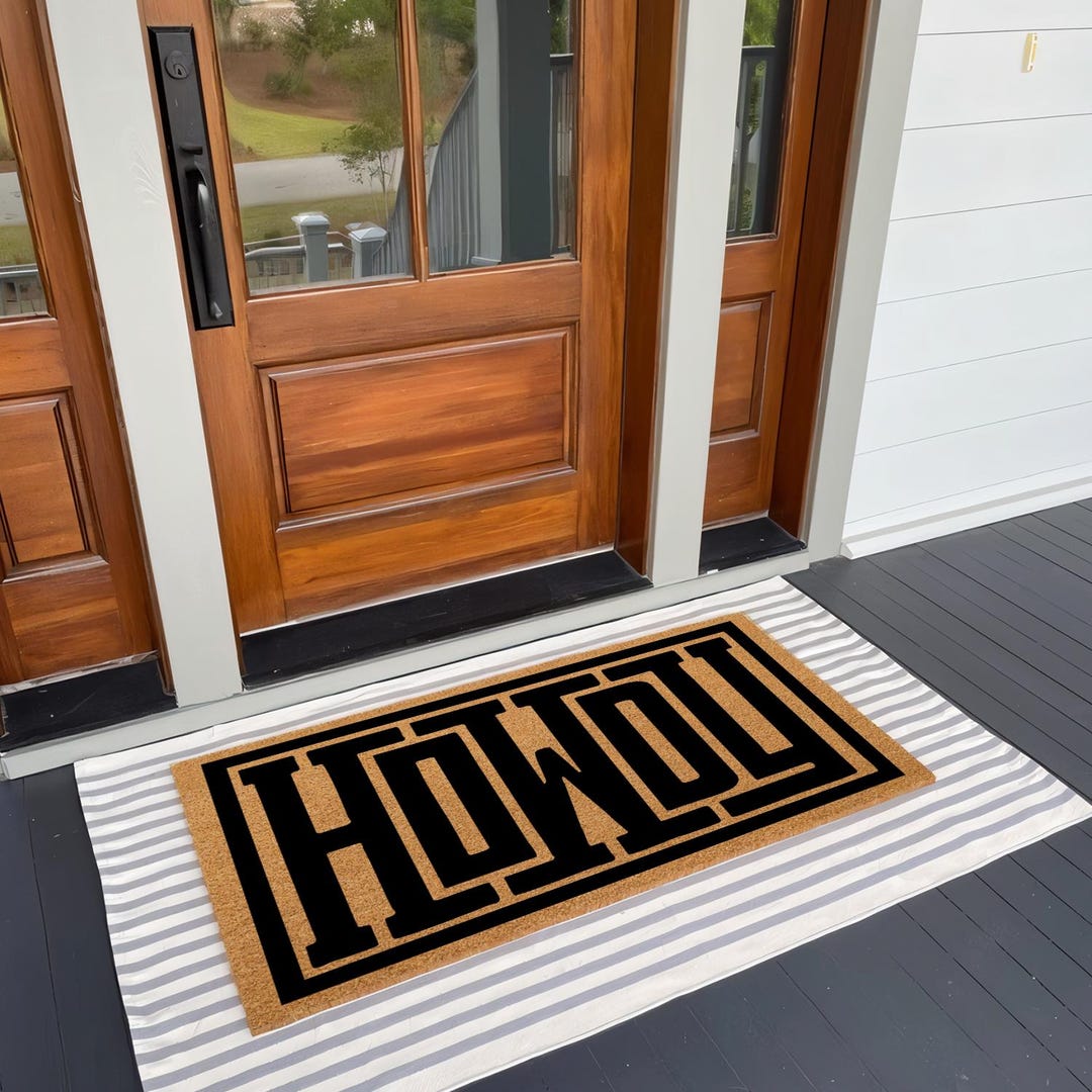 Western Howdy | Doormat | Bold Western Doormat | Housewarming Gift ...
