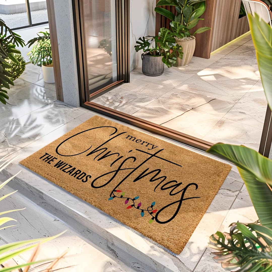 Custom Merry Christmas Door Mat, Christmas Decor, Christmas Decoration ...