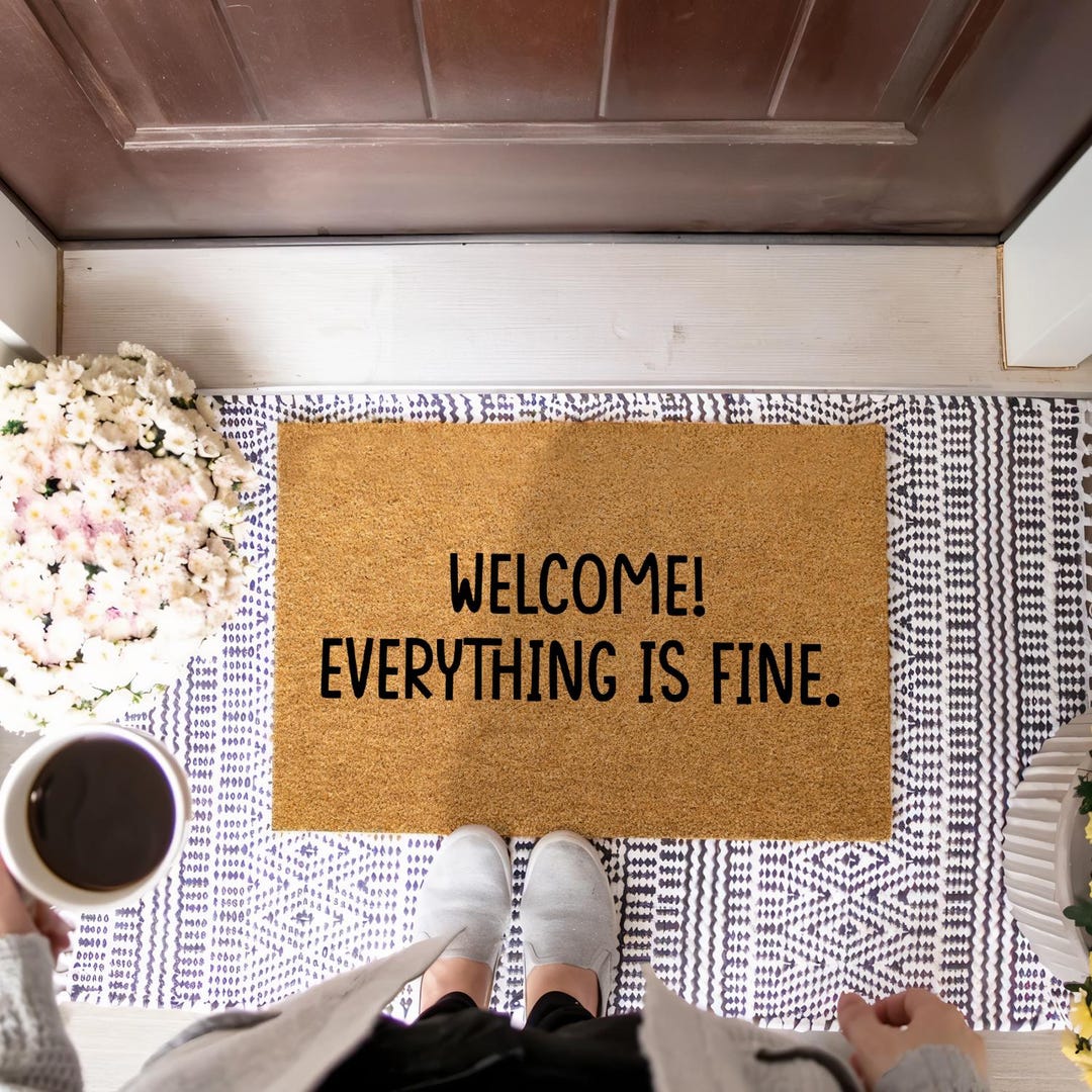Funny Doormat, Welcome Everything is Fine Doormat, the Good Place Door ...