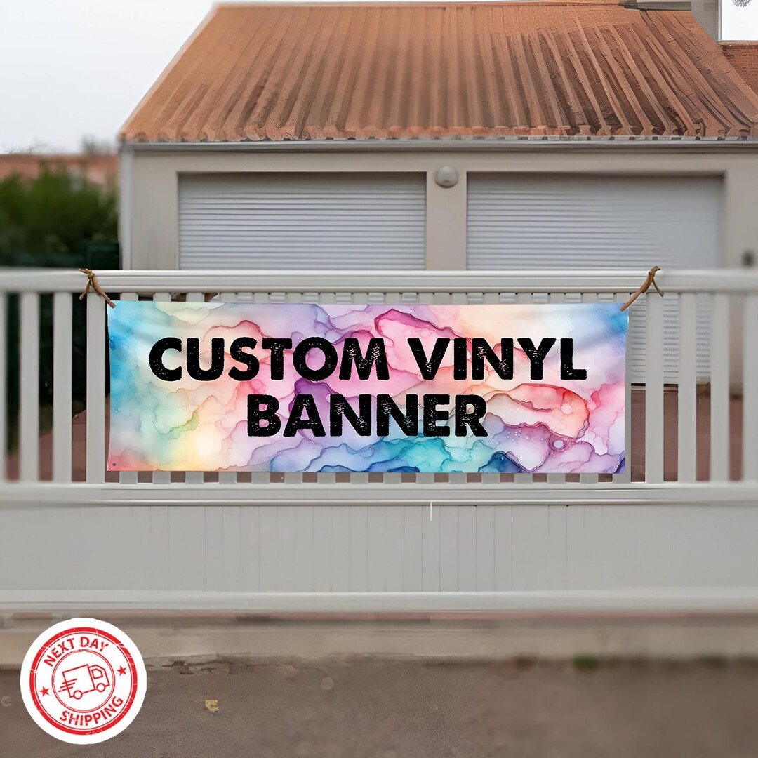 Custom Vinyl Banner, Your Custom Text/design, Any Color Image Text Logo ...