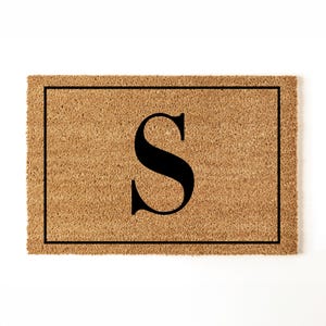 Simple Monogram Door Mat Wedding Gift Custom Doormat Family Monogram ...