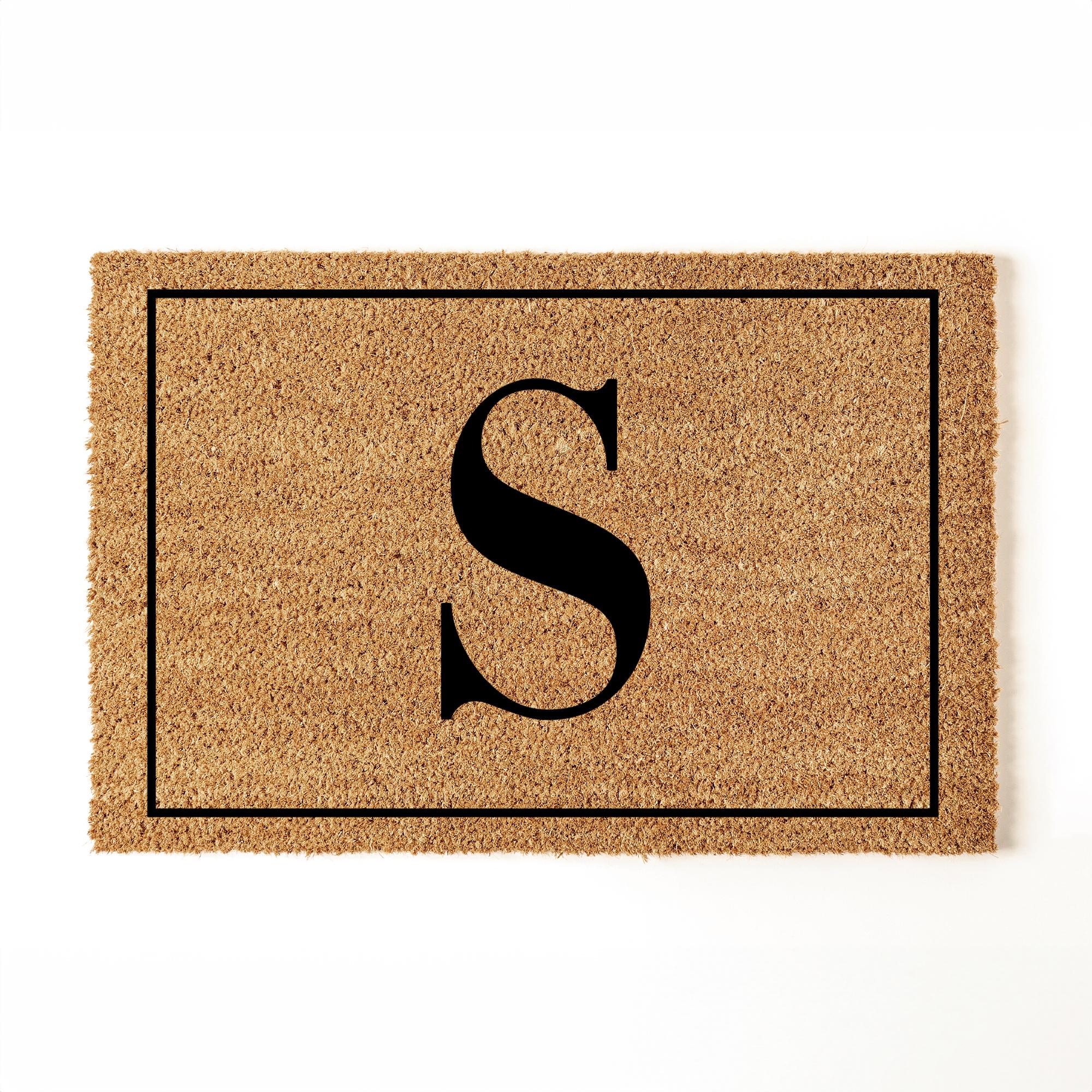 Simple Monogram Door Mat Wedding Gift Custom Doormat Family Monogram ...