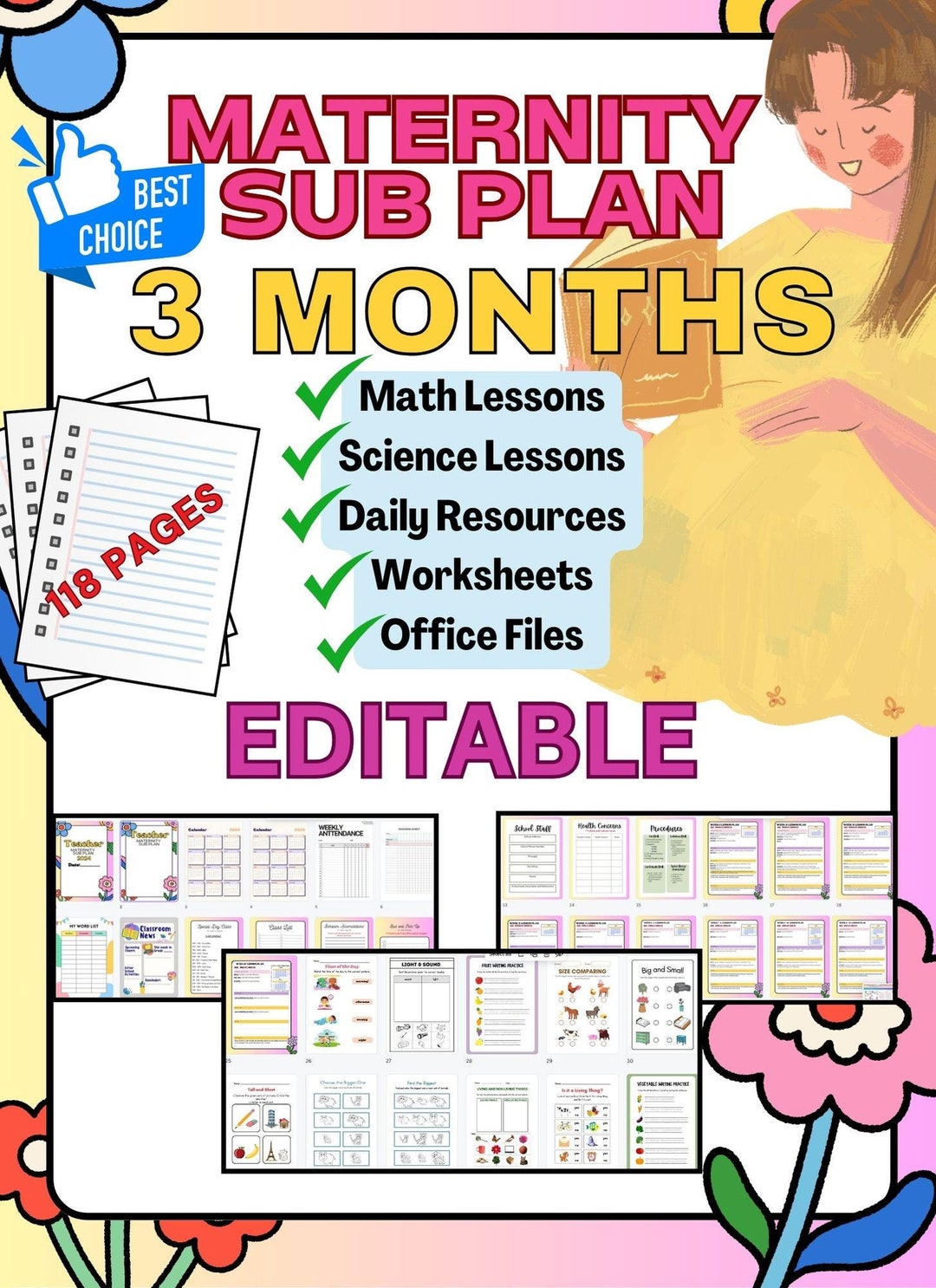 Maternity Leave Sub Plan Bundle | 3 Months of Ready-to-use Lessons ...