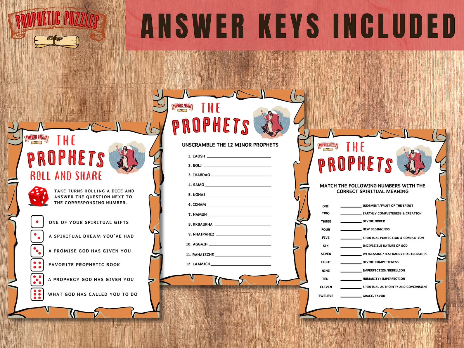 The Prophets Bible Game Mega Bundle Youth Teen Adults Ministry Games ...