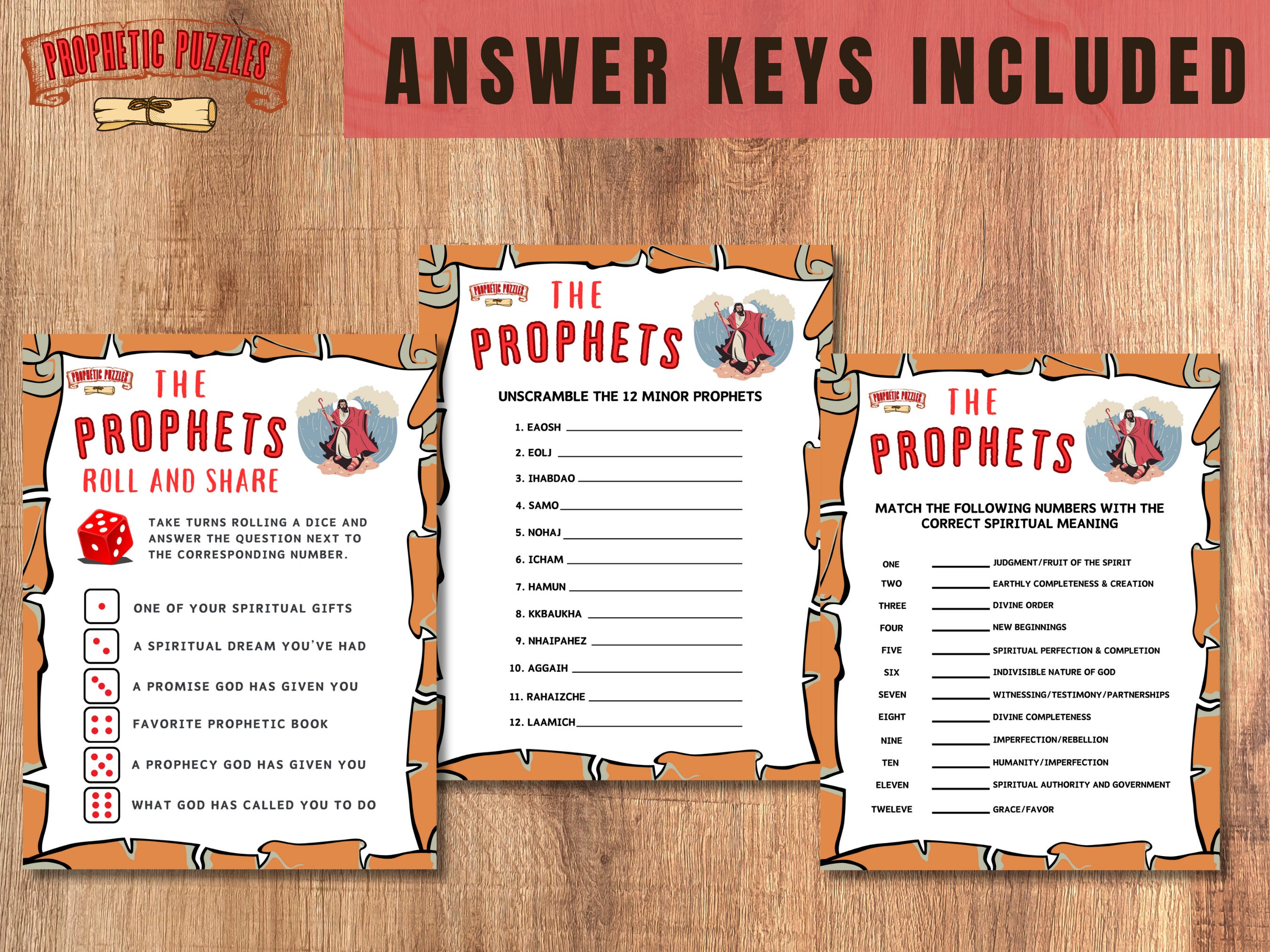 The Prophets Bible Game Mega Bundle Youth Teen Adults Ministry Games ...