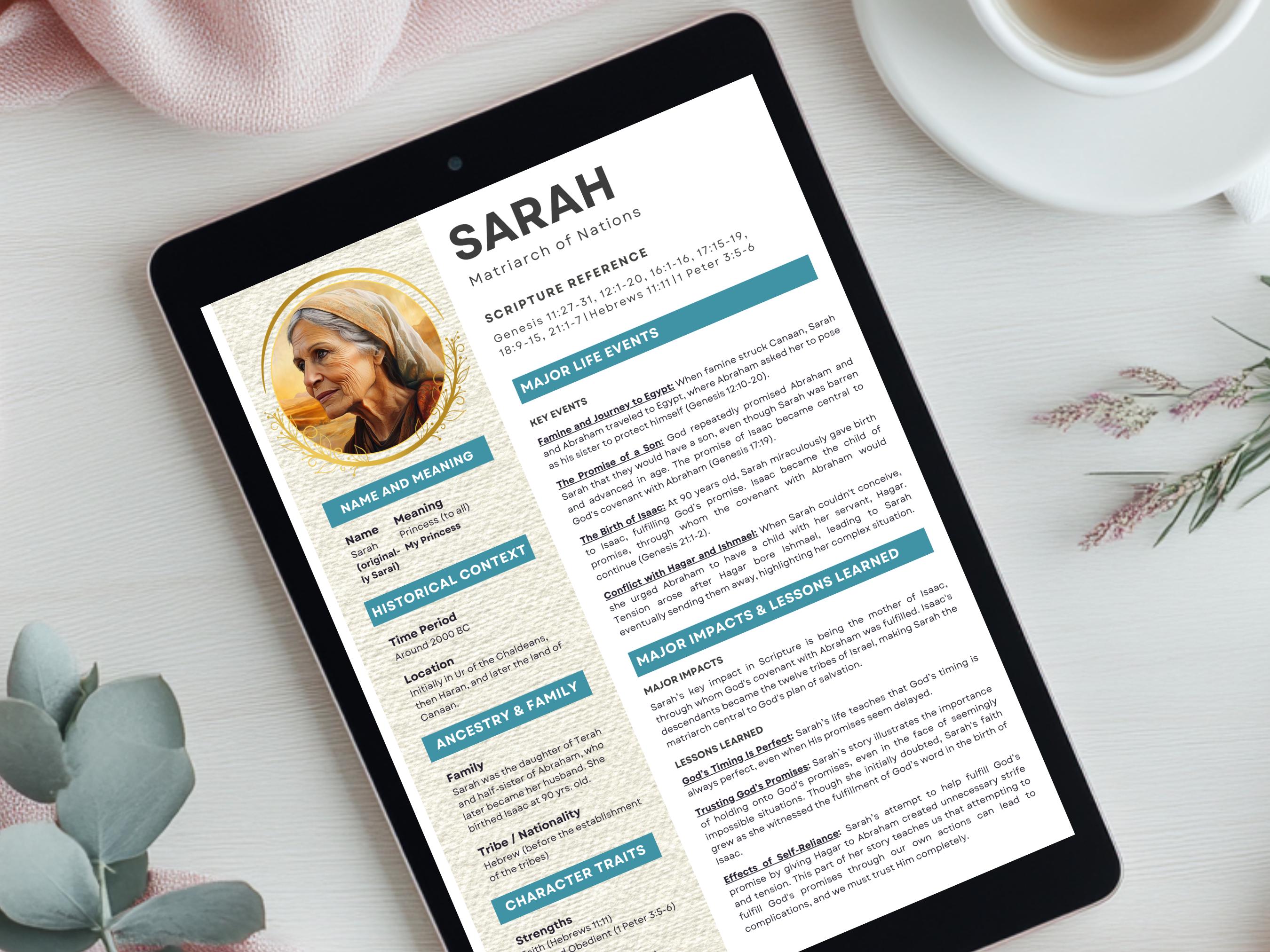 Miracle Mothers Bible Study Printable Character Sheet Digital Bible ...