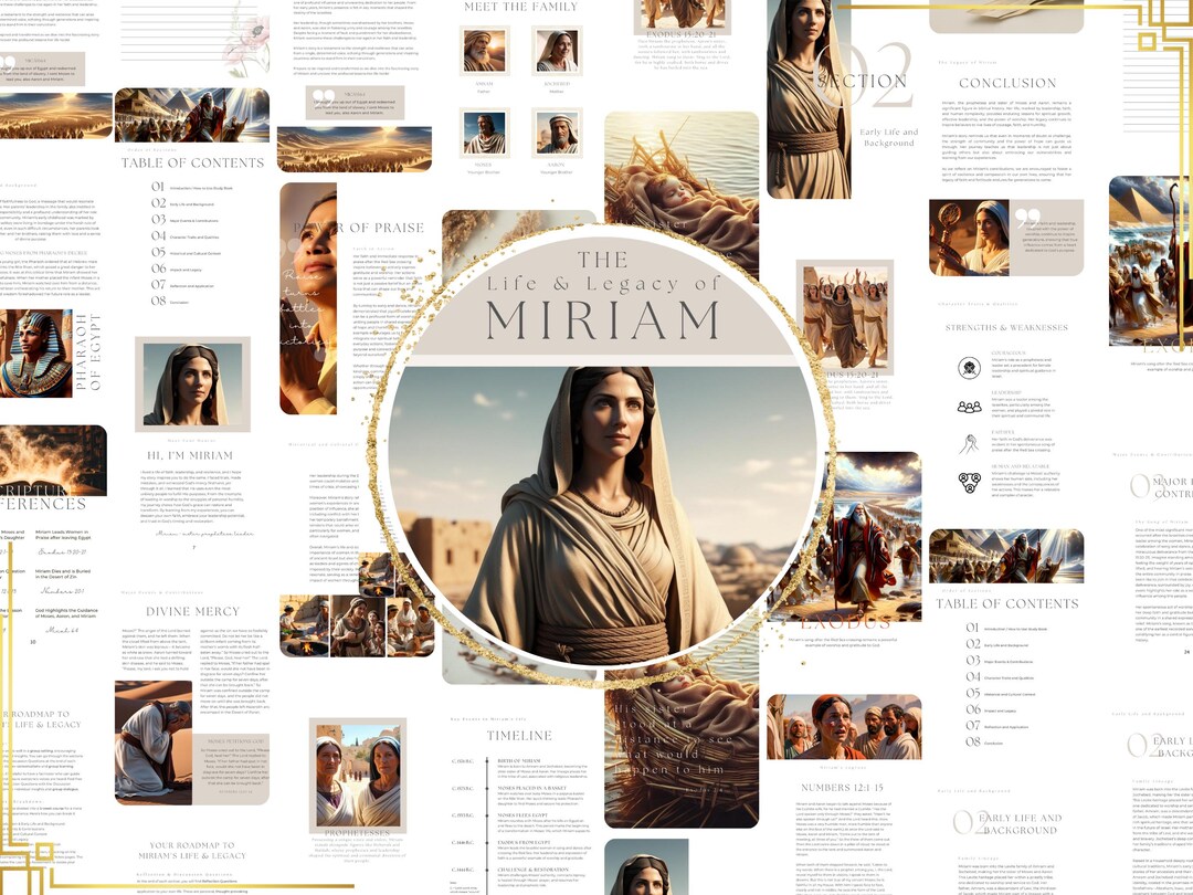 Prophetess Bible Study Guide Printable Teaching Lesson Character Sheet ...