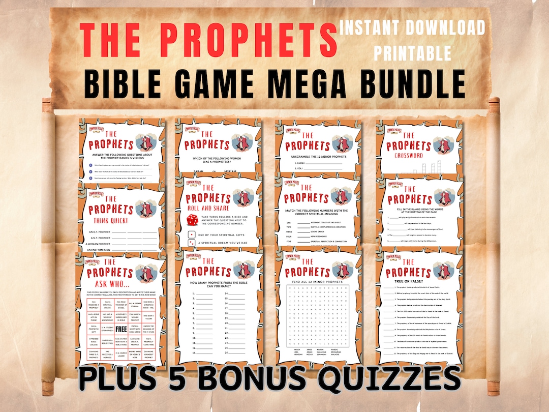 Fun Bible Games Bundle, Bible Quiz, Youth Teen Adults Bible Games ...