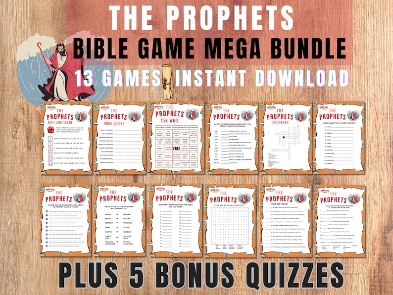 The Prophets Bible Game Mega Bundle Youth Teen Adults Ministry Games ...
