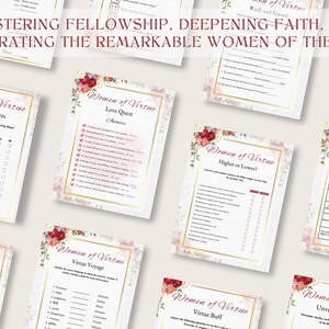 Printable Women’s Ministry Bible Game Bundle Christian Fellowship ...