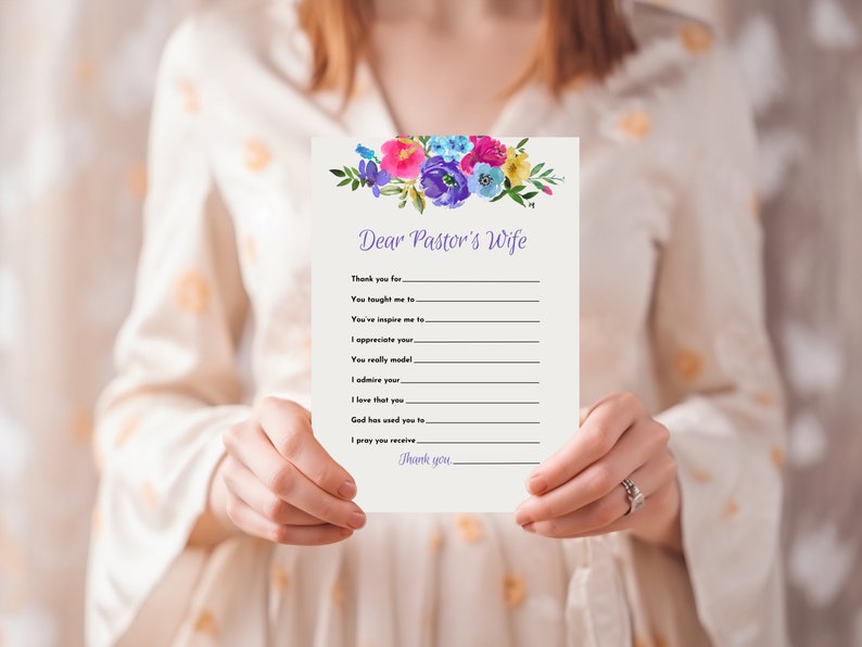 Dear Pastors Wife Appreciation, Womans Ministry Printable Game ...