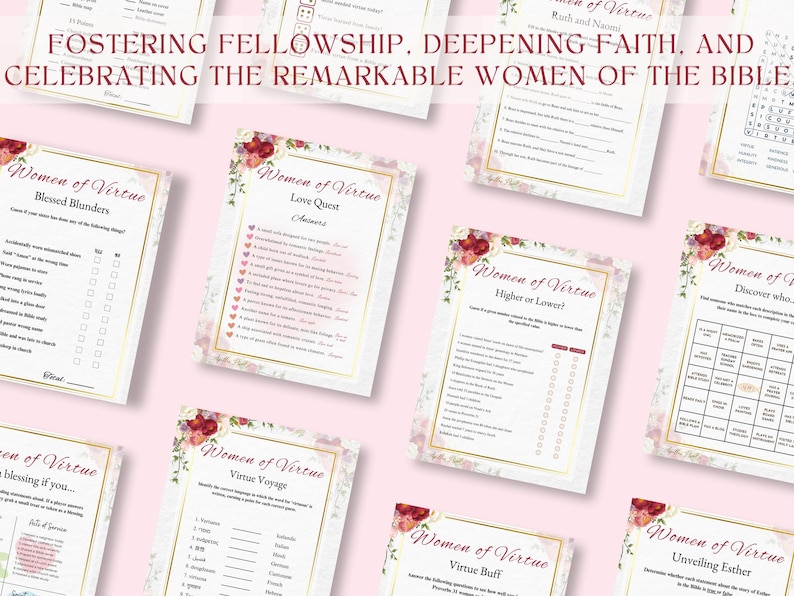 Women's Ministry Printable Bible Game Bundle Bible Study Christian ...