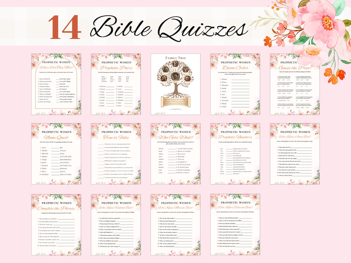 Printable Women’s Ministry Bible Game Bundle Bible Study Christian ...