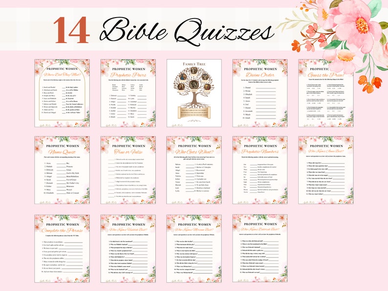 Printable Women’s Ministry Bible Game Bundle Bible Study Christian ...