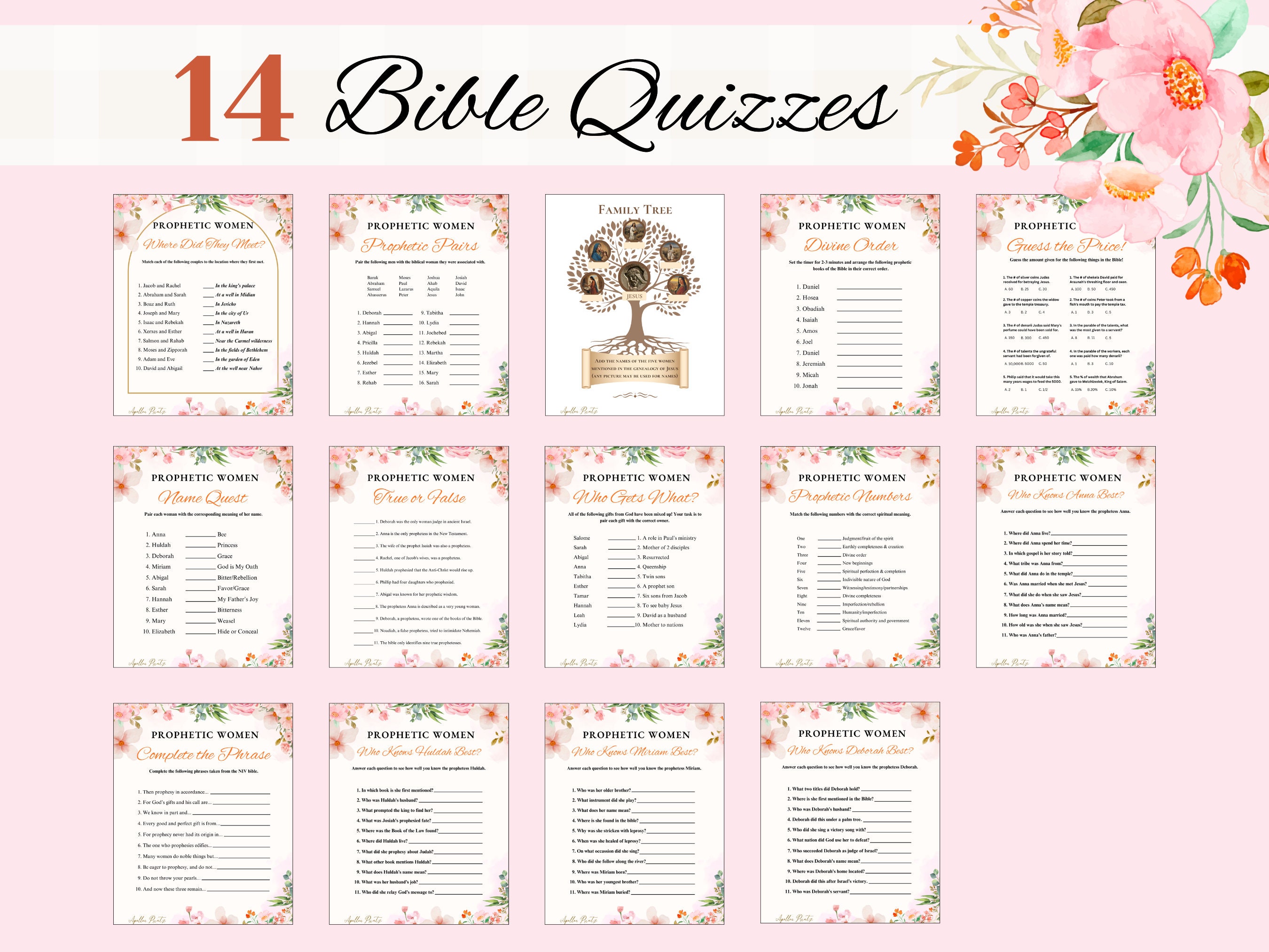 Printable Women’s Ministry Bible Game Bundle Bible Study Christian ...