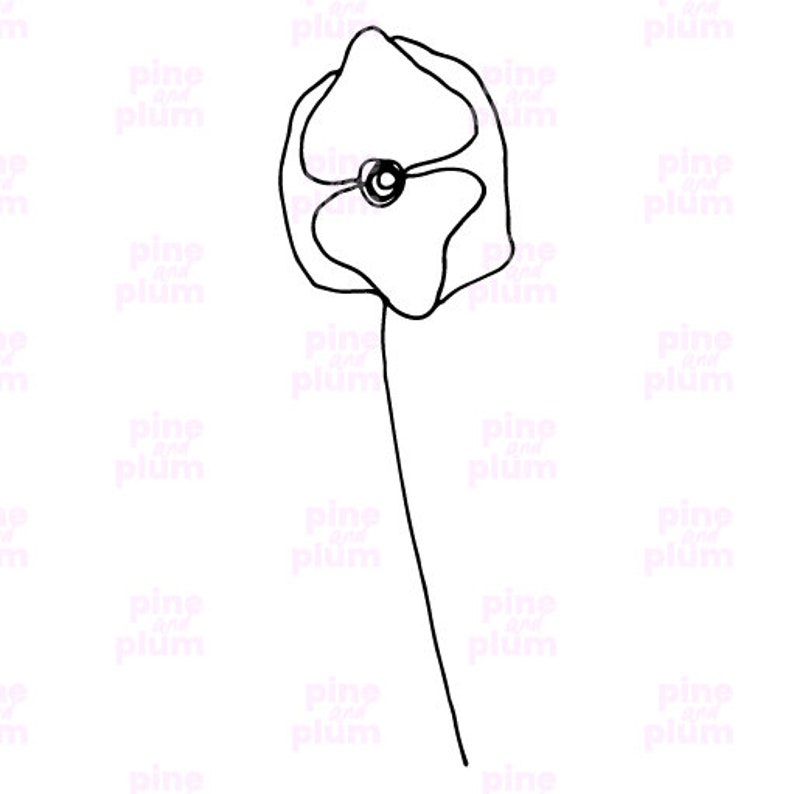 Hand Drawn Flower Bundle - Floral Svg, Pdf, Jpg, Minimalist Bouquet ...