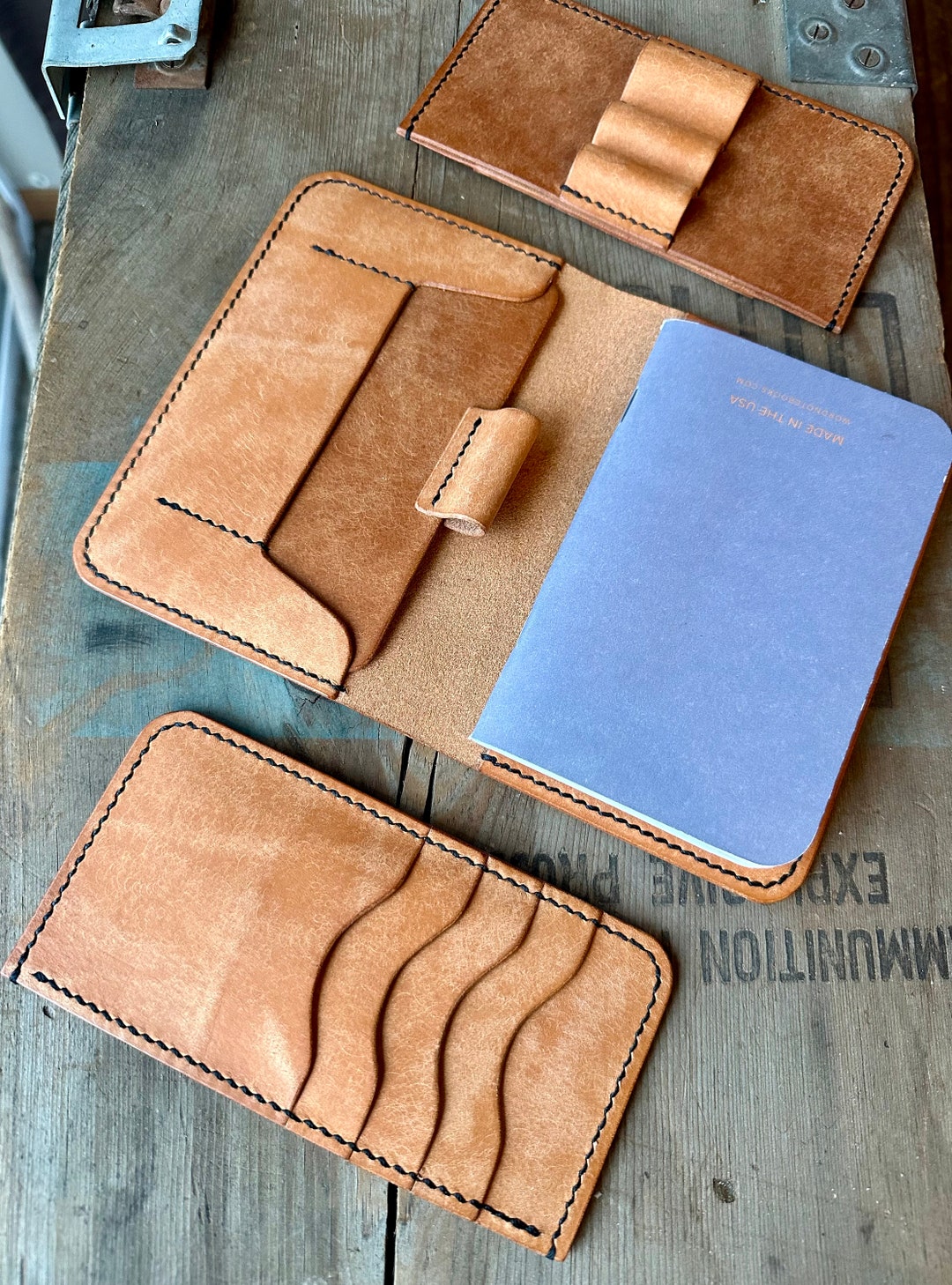 Journal Cover Handstitched Leather Handmade Vegetable Tanned Pueblo ...