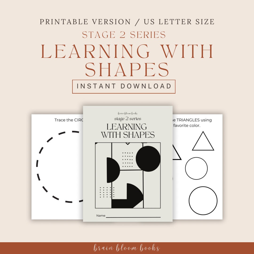PRINTABLE Childrens Activity Book: Learning With Shapes - Etsy
