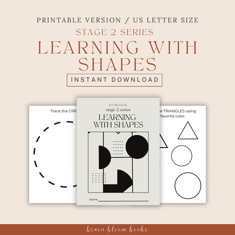 PRINTABLE Childrens Activity Book: Learning With Shapes - Etsy