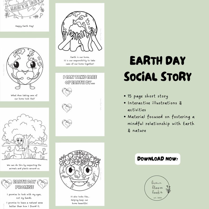Printable Earth Day Social Story for Kids | Activity & Coloring Pages ...