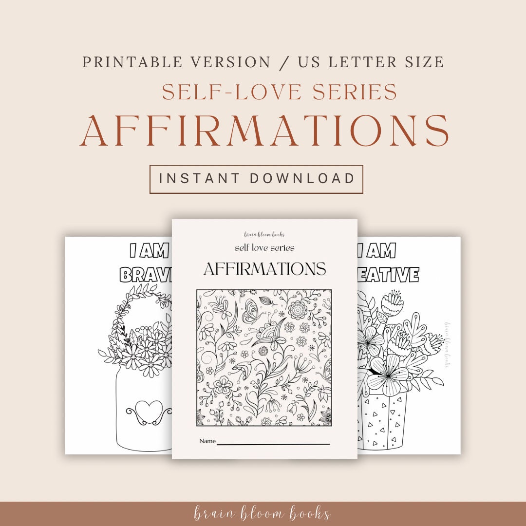 PRINTABLE Childrens Activity Book: Affirmations - Etsy