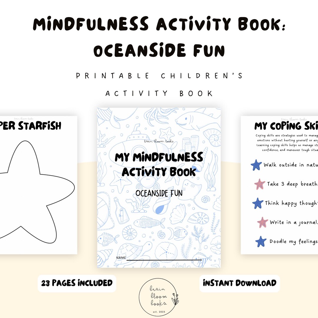 Ocean-themed Mindfulness Activity Book for Kids | Printable Sea Life ...