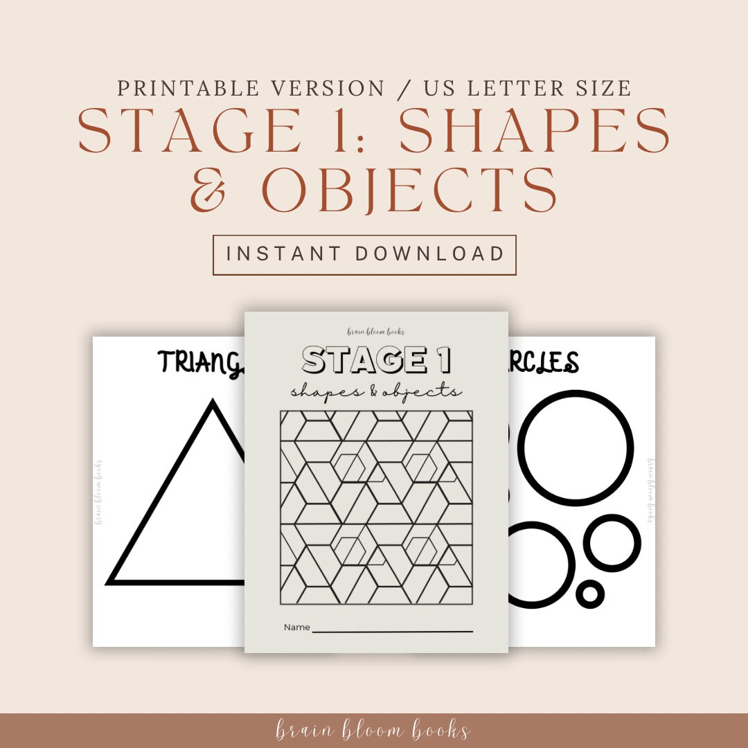 PRINTABLE Childrens Activity Book: Shapes & Objects - Etsy