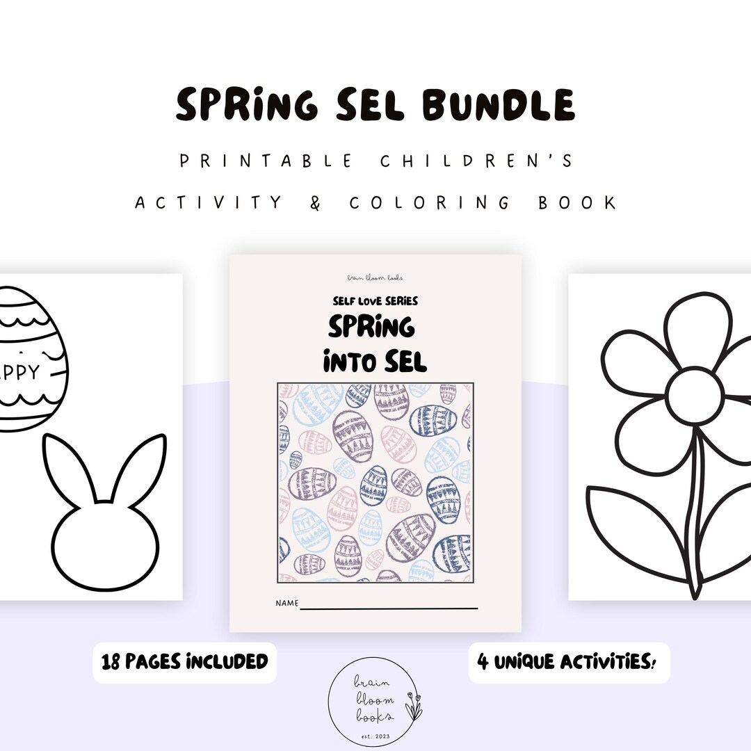 Printable Kid's SEL Spring Activity Book | Spring-themed Mindfulness ...