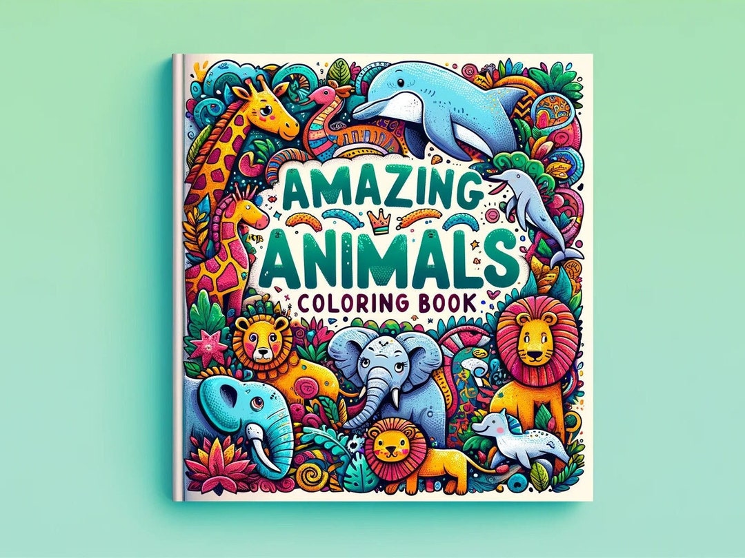 Amazing Animals Coloring Book Digital Download - Etsy