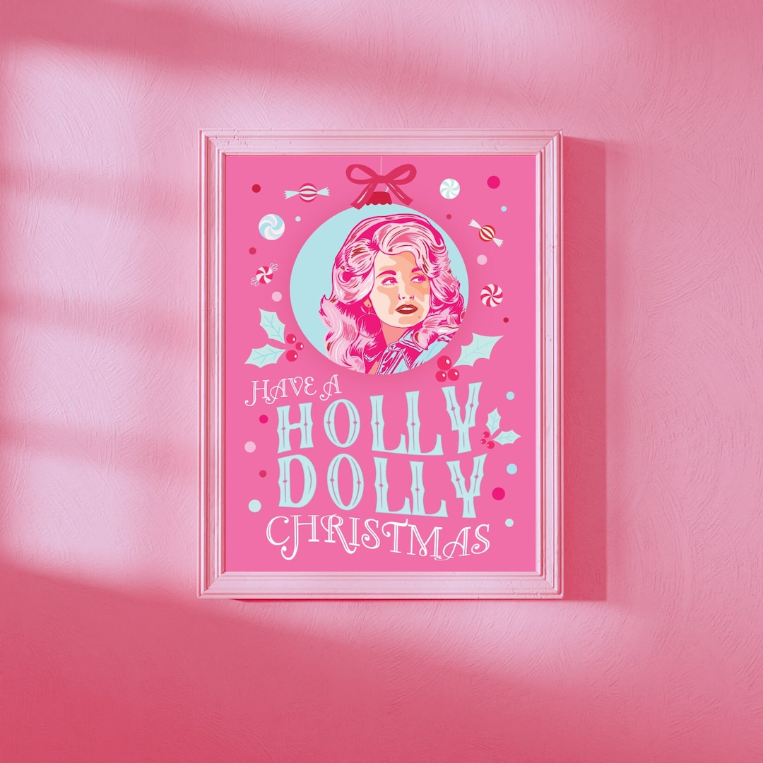 Dolly Parton Art Print | Festive Christmas Digital Art Print | Country ...