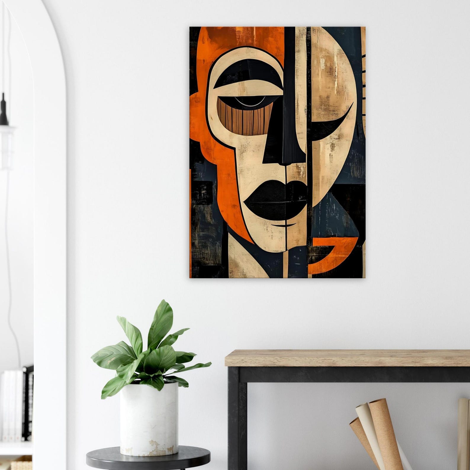 Afrocentric Abstract Mask Canvas Art: Cultural Home Decor - Etsy