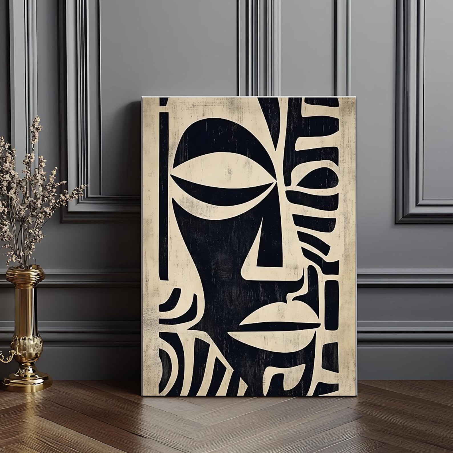 Afrocentric African Mask Canvas Art: Cultural Home Decor - Etsy