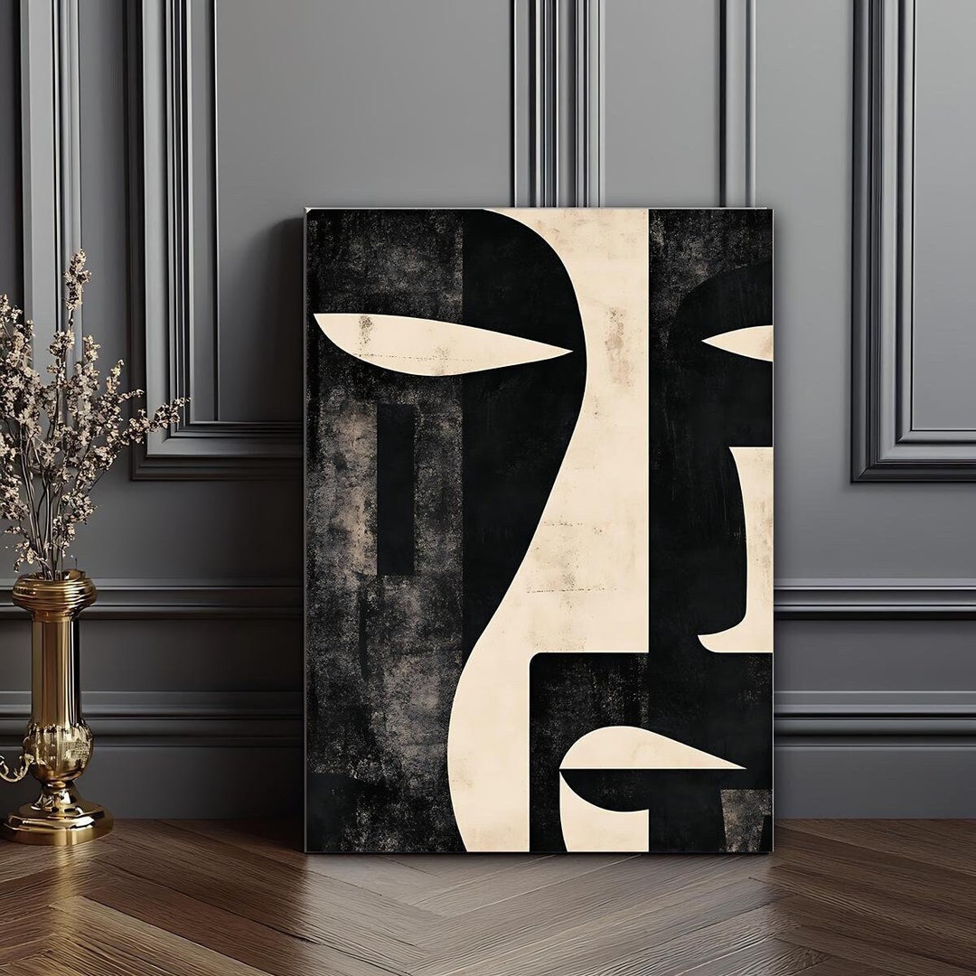 African Tribal Mask Canvas Print: Afrocentric Black Heritage Wall Art ...