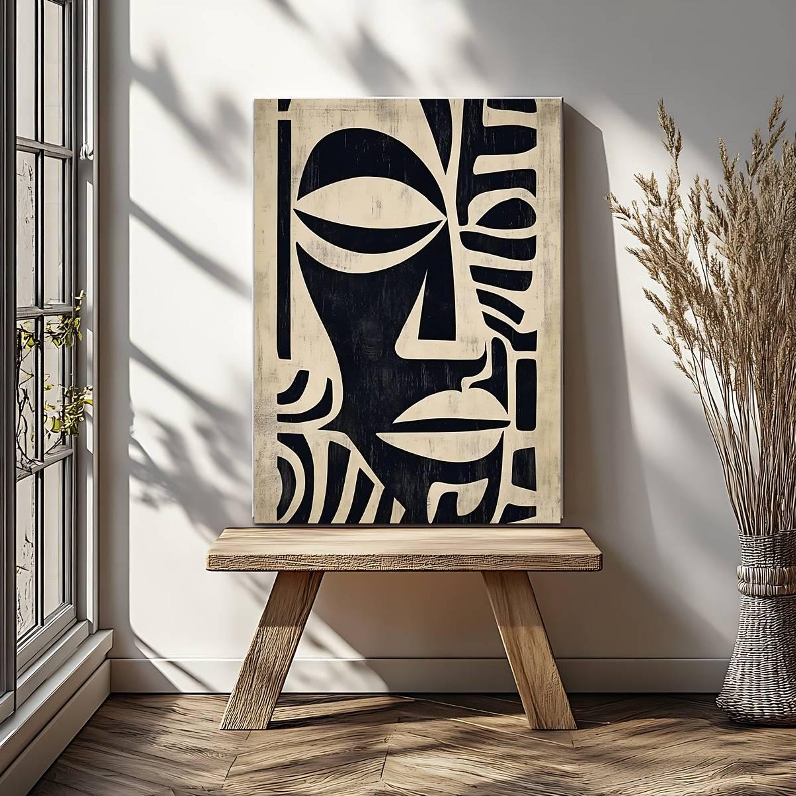 Afrocentric African Mask Canvas Art: Cultural Home Decor - Etsy