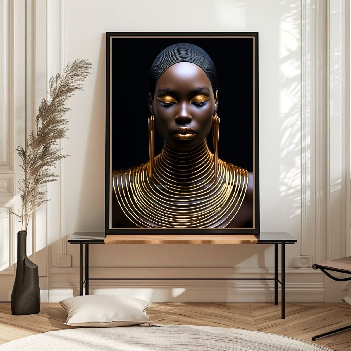 Black Woman Wall Art, Black Girl Wall Art, Fashion, Black Woman Art, Abstract Art, Printable ...