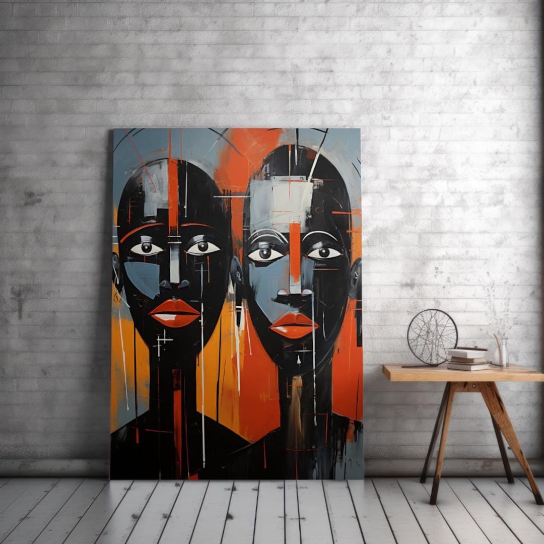 African Abstract Art Print, Ethnic Wall Decor, Vibrant African Tribal ...