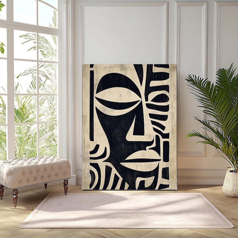 Afrocentric African Mask Canvas Art: Cultural Home Decor - Etsy