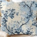 Blue French Toile Square Throw Pillow Housewarming Gift for Mom Cute ...