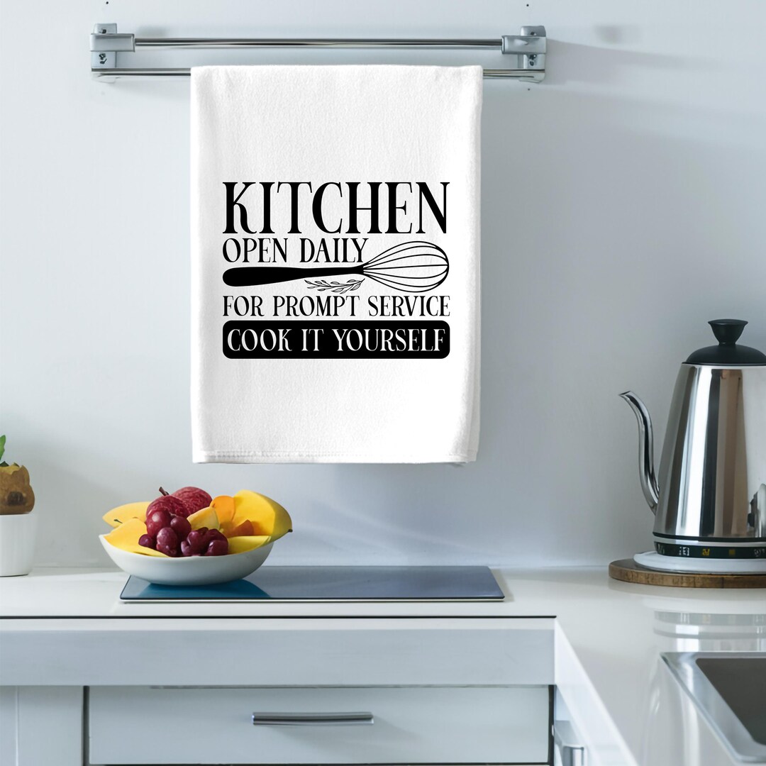 Funny Kitchen Towel Kitchen Humor Gift Sarcastic Kitchen Decor Holiday ...