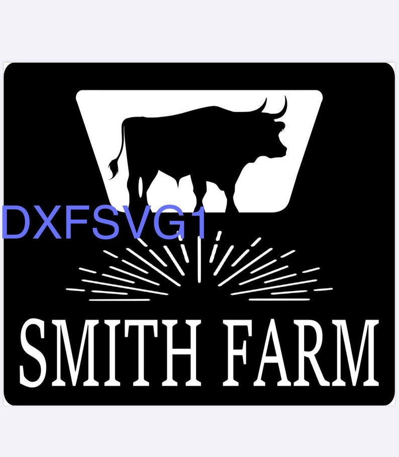 Farm Sign With Bull DXF SVG PDF Digital Download - Etsy