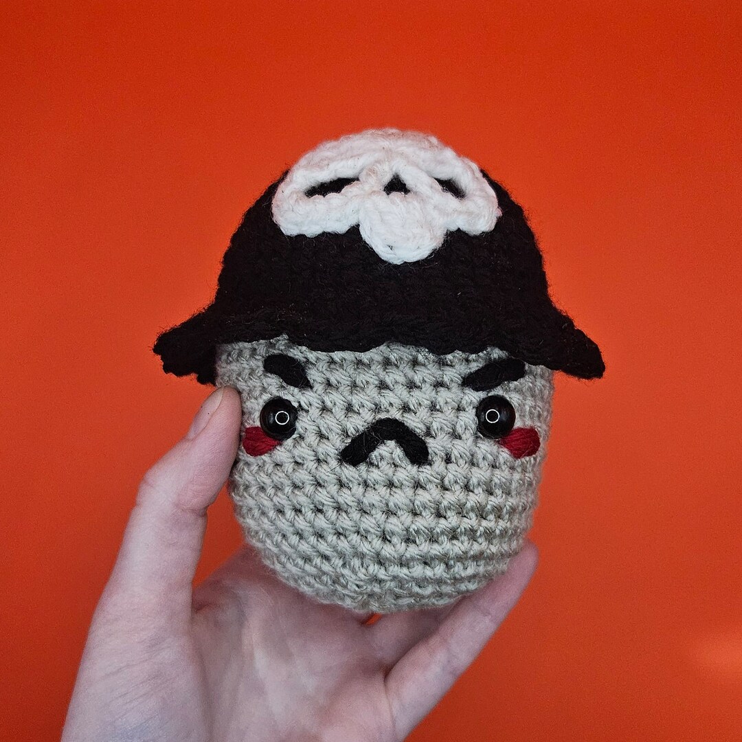 Mushroom Friend Plushie Grumpy Skull Version - Etsy