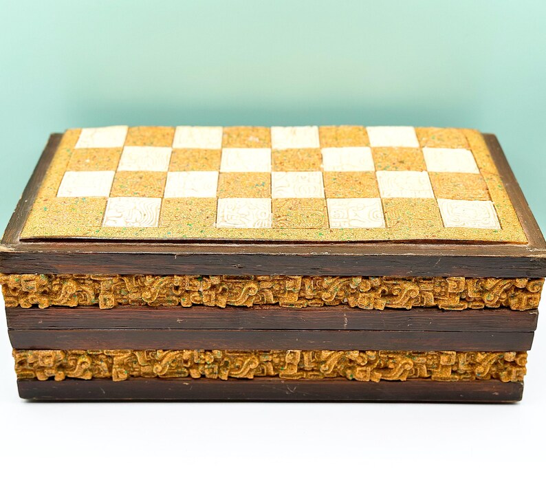 Vintage Aztec Mayan Chess Set, Stone Chess Set With Handmade Unique ...