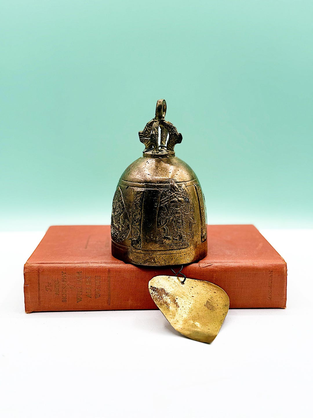 Vintage Brass Prayer Temple Bell, Prayer Wind Chimes, Heavy Solid Brass ...