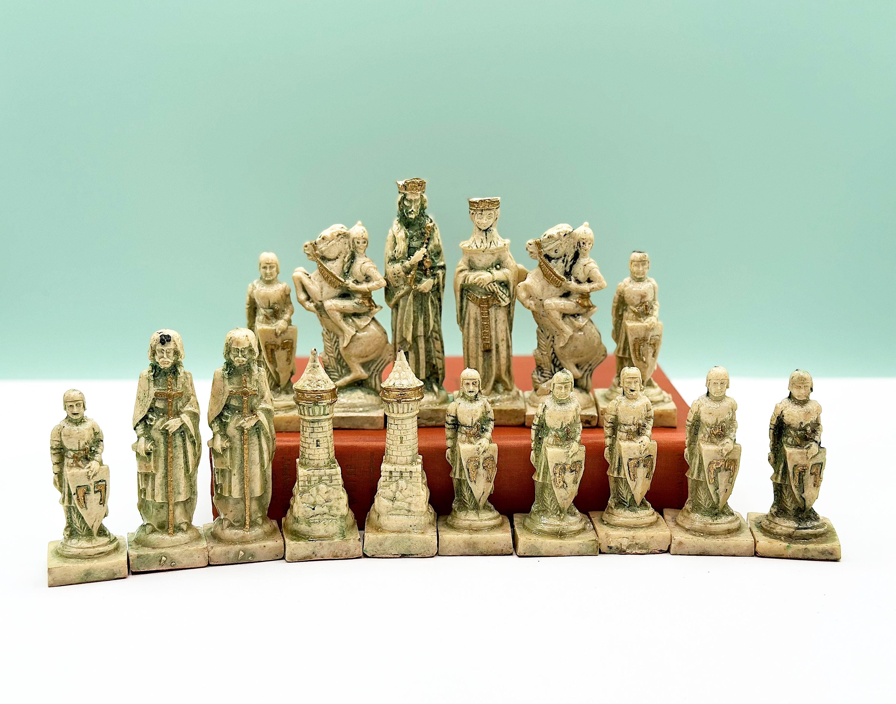 Vintage Aztec Mayan Chess Set, Stone Chess Set With Handmade Unique ...