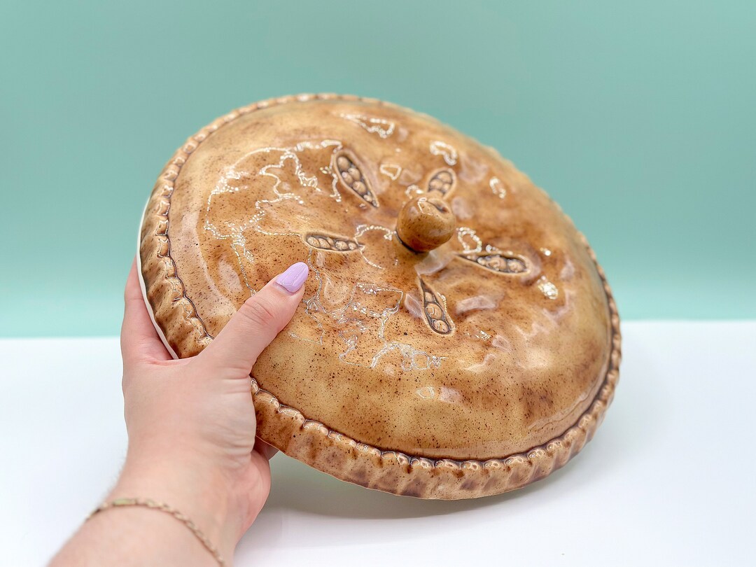 Vintage Ceramic Pie Keeper, Pie Plate, Vintage Baking, Cottage Core ...