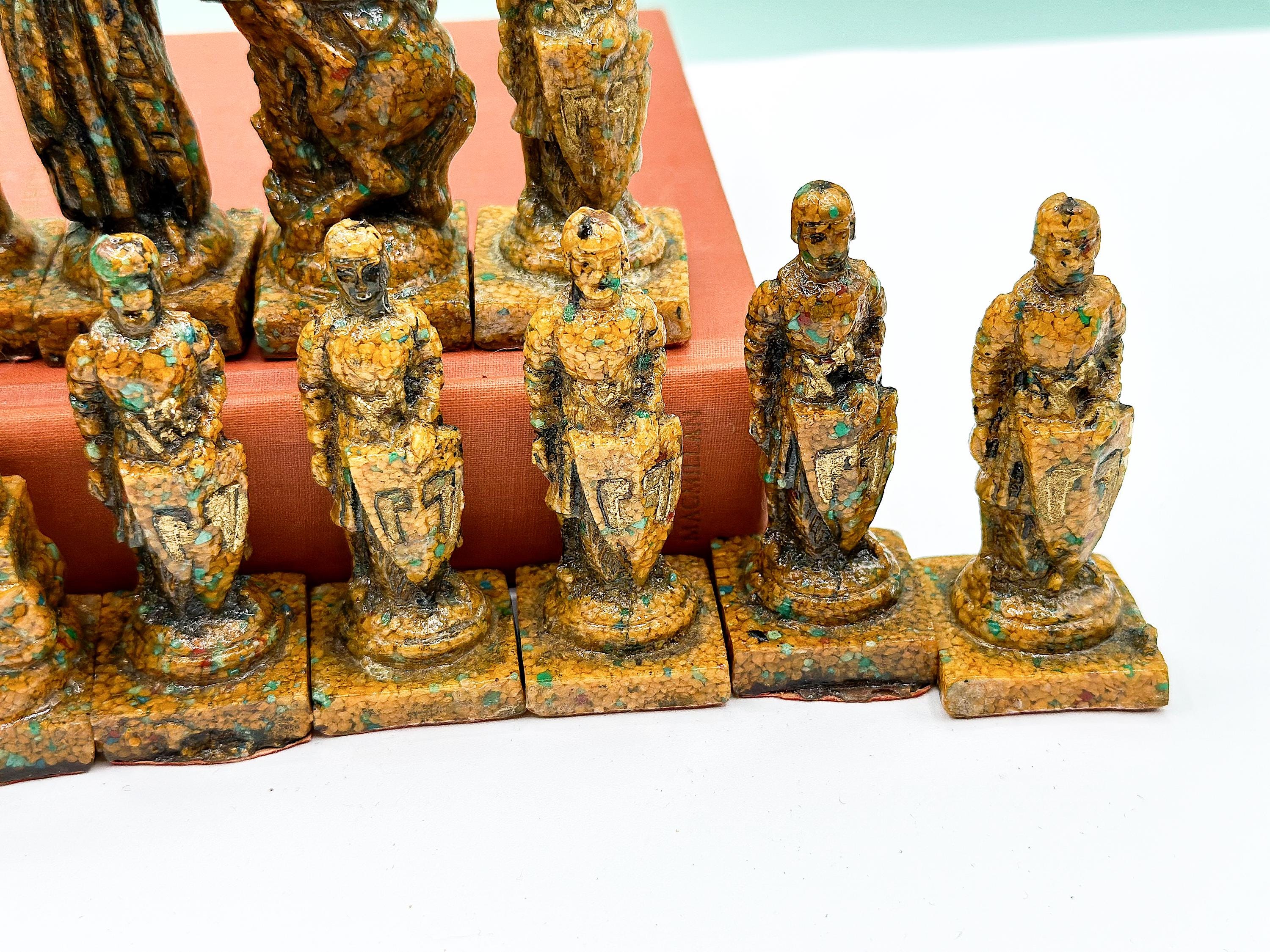 Vintage Aztec Mayan Chess Set, Stone Chess Set With Handmade Unique ...