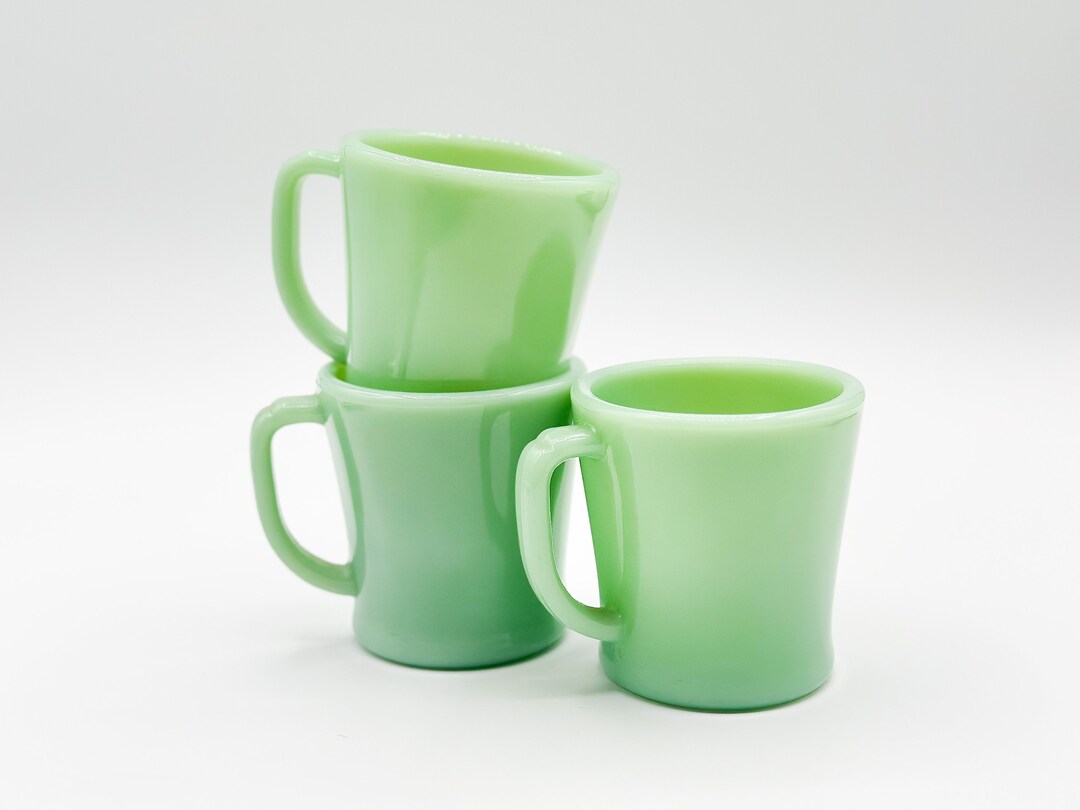 Vintage Fire King Jadeite Mugs, D-handle Jade Collectible Anchor ...