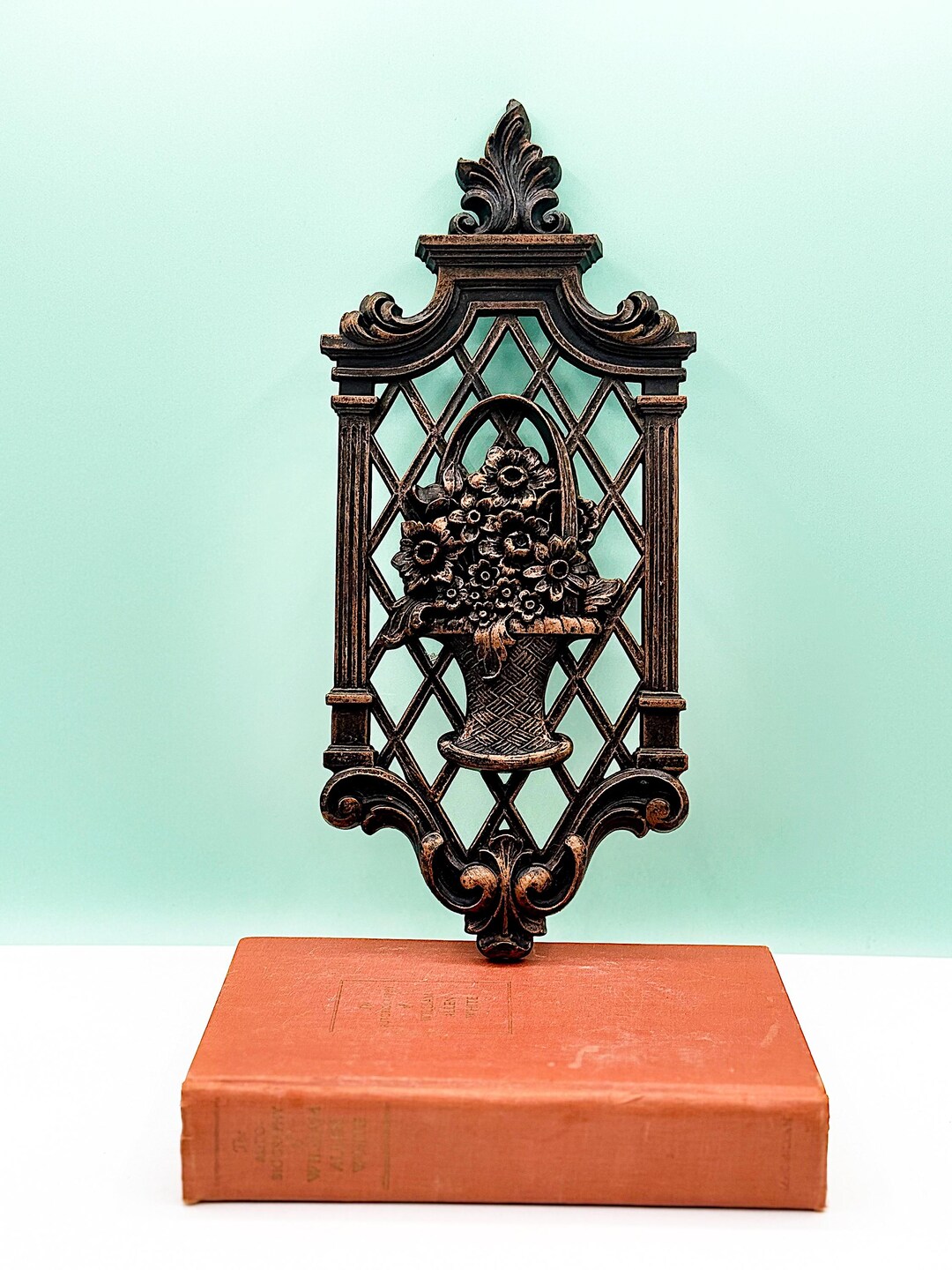 Vintage Gothic Dark Academia Wall Gallery Piece, Lattice Floral Wall ...