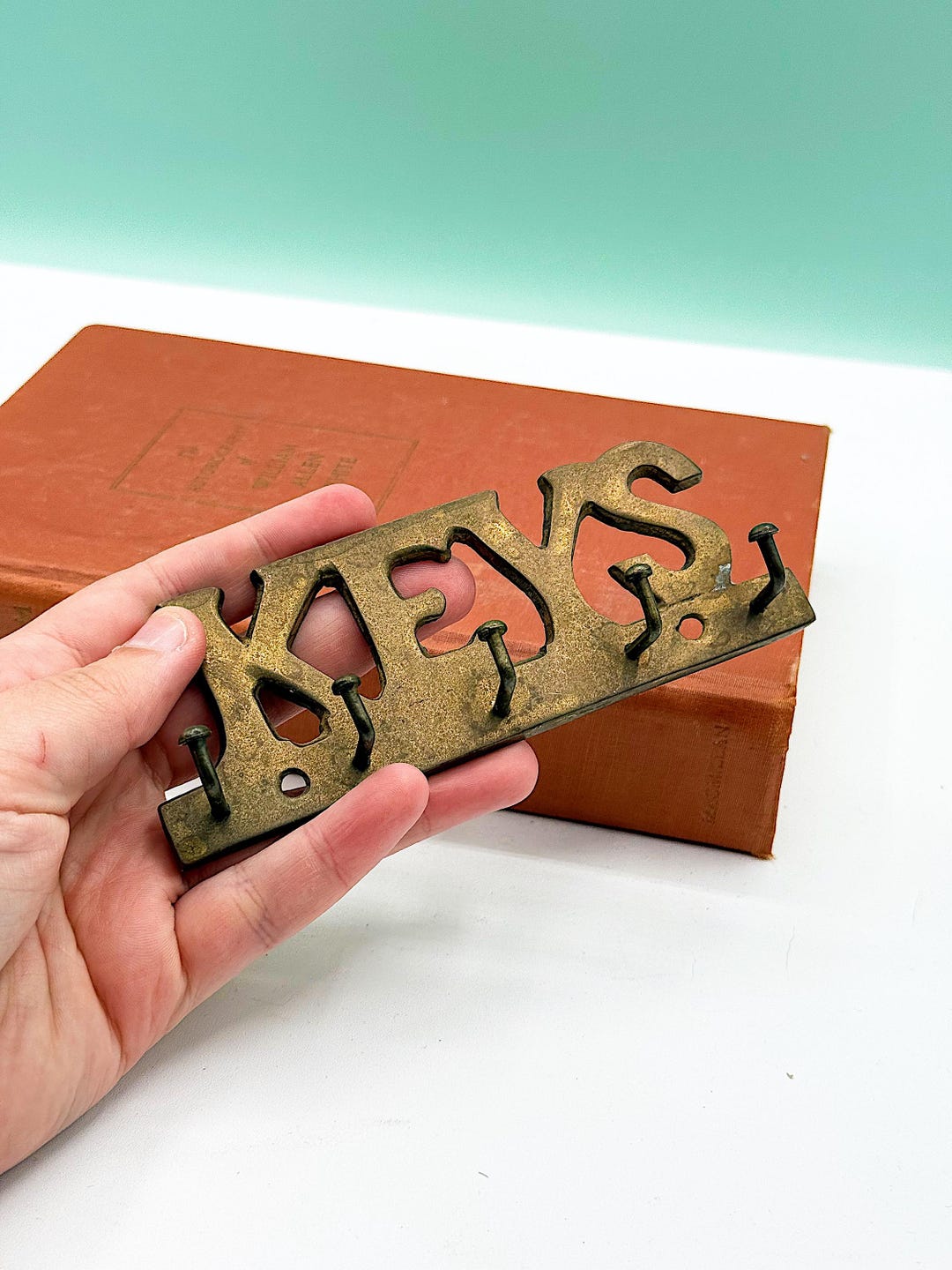 Vintage Kitsch Brass Wall Hook: Entryway Key Storage - Etsy