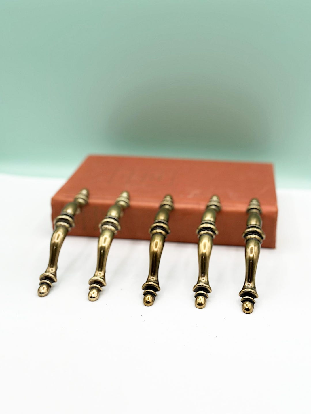 Vintage 1960s Amerock Brass Hardware, Set of 5, Vintage Drawer Pull ...